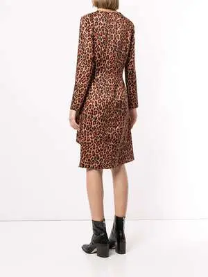 Paule Ka Leopard Print Wrap Dress