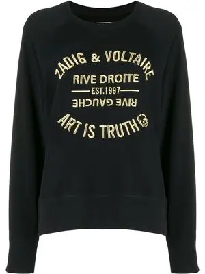 Zadig&Voltaire Art Is Truth Embroidered Sweatshirt - Black