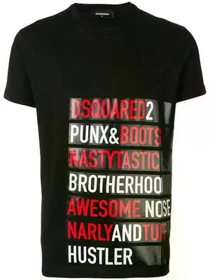 Dsquared2 Slogan T-shirt - Black