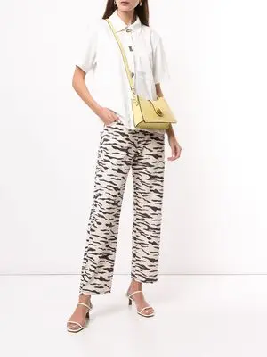REJINA PYO Tiger Print Straight Trousers