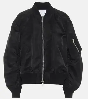 Sacai Nylon Bomber Jacket - Black