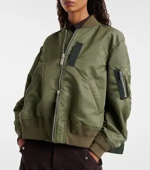 Sacai Nylon Bomber Jacket - Green
