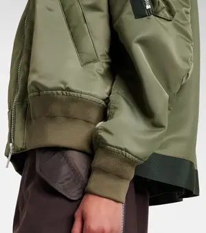 Sacai Nylon Bomber Jacket - Green