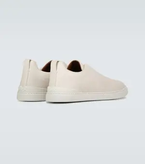 Zegna Triple Stitch Leather Sneakers