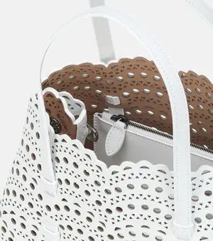 Alaïa Le Mina 25 Vienne Wave Leather Tote Bag - White