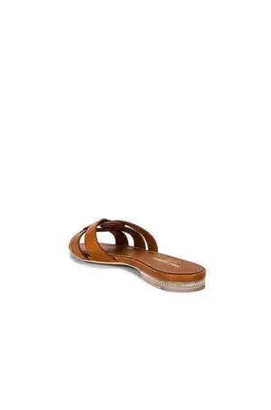 Saint Laurent Tribute Flat Sandal - Amber