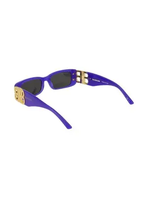 Balenciaga Rectangle Frame Sunglasses - Purple