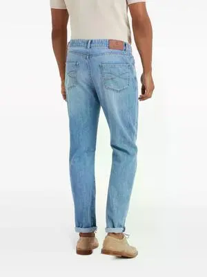 Brunello Cucinelli Stonewashed Straight-leg Jeans - Blue