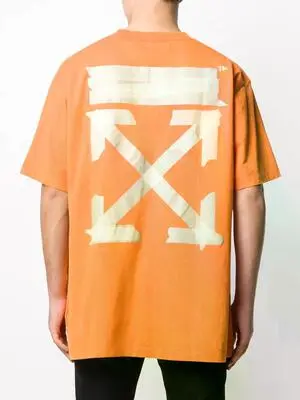 Off-White Tape Arrows Print T-shirt - Orange