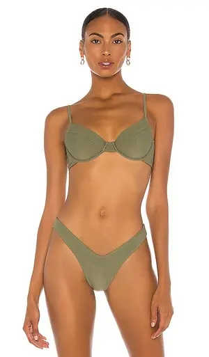 CAMILA COELHO Harbor Top - Olive Green