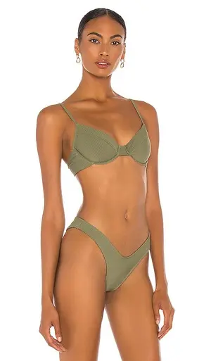 CAMILA COELHO Harbor Top - Olive Green