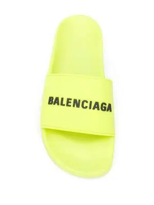 Balenciaga Logo Slip-on Slides