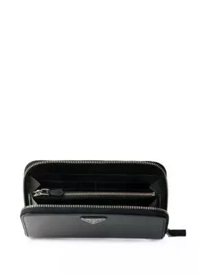 Prada Large Saffiano Leather Wallet - Black