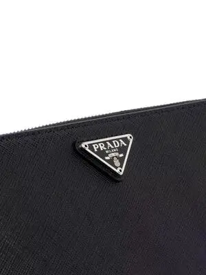 Prada Large Saffiano Leather Wallet - Black