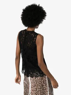 Dolce & Gabbana Cordonetto Lace Tank Top - Black