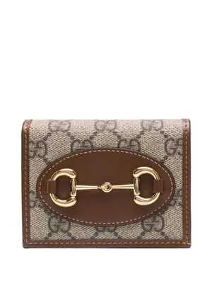Gucci Horsebit 1955 Card Case Wallet - Neutrals
