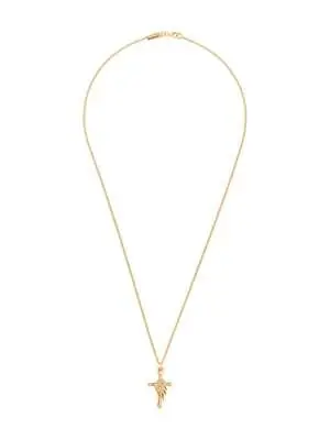 Emanuele Bicocchi Wing & Cross Pendant Necklace - Gold