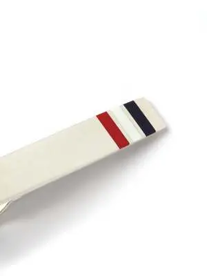 Thom Browne Rwb-stripe Sterling- Tie Bar