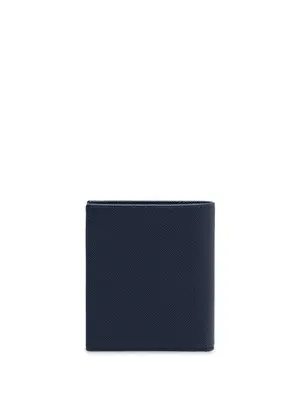 Prada Logo Plaque Bi-fold Wallet - Blue