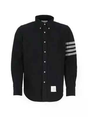 Thom Browne Flannel 4-bar Long-sleeve Shirt - Blue