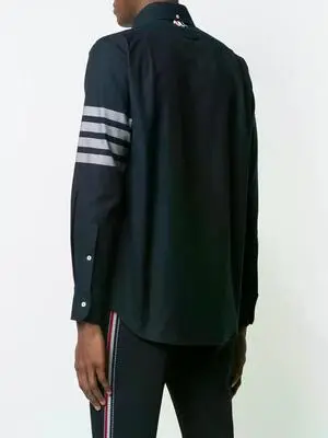 Thom Browne Flannel 4-bar Long-sleeve Shirt - Blue