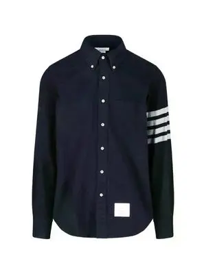 Thom Browne Flannel 4-bar Shirt - Blue