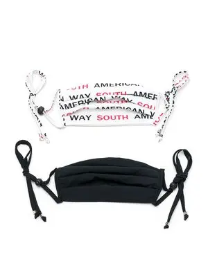 AMIR SLAMA Slogan Print Face Masks