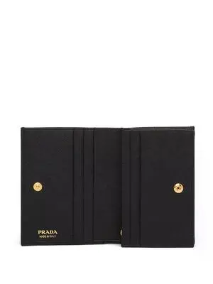 Prada Saffiano Logo Wallet - Black