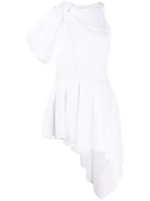 Alexander McQueen Draped Asymmetric Sleeveless Peplum Top