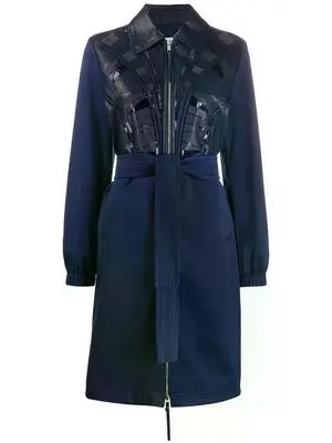 Emilio Pucci Embellished Panelled Zip-up Coat