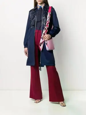 Emilio Pucci Embellished Panelled Zip-up Coat