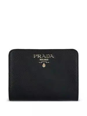 Prada Logo-lettering Wallet - Black
