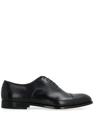 DOUCAL'S Leather Oxford Shoes - Black