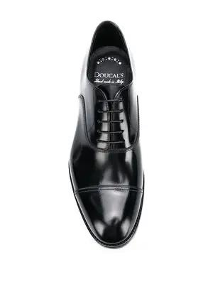 DOUCAL'S Leather Oxford Shoes - Black