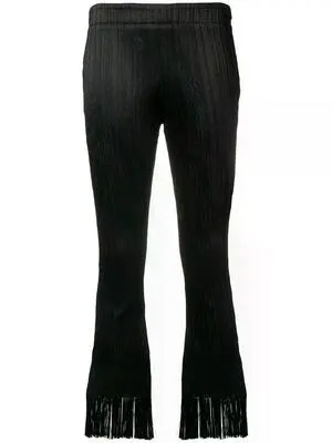 Chloé Slim-fit Fringed Hem Trousers