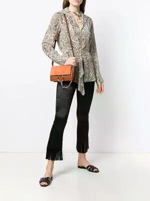 Chloé Slim-fit Fringed Hem Trousers