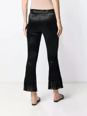 Chloé Slim-fit Fringed Hem Trousers