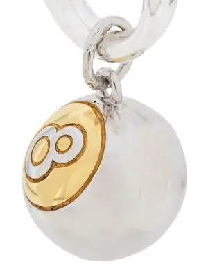 TRUE ROCKS Eight Ball Hoop Earring