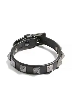 Valentino Garavani Rockstud Leather Bracelet - Black