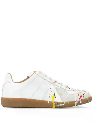 MAISON MARGIELA Replica Paint-splatter Sneakers - White