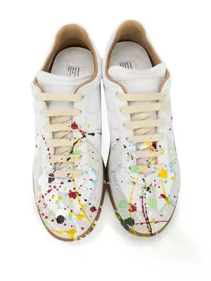 MAISON MARGIELA Replica Paint-splatter Sneakers - White