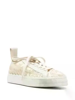 Chloé Lauren Lace Sneakers - Neutrals