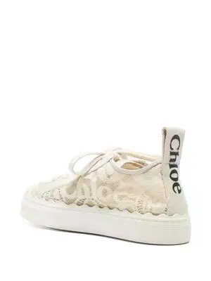Chloé Lauren Lace Sneakers - Neutrals