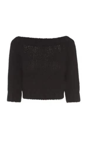 Prada Cropped Cashmere Knit Sweater