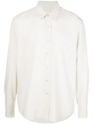 Our Legacy Long-sleeve Silk Shirt - White