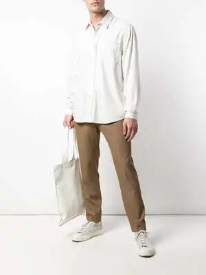 Our Legacy Long-sleeve Silk Shirt - White