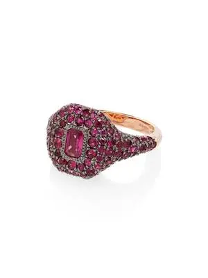 Shay 18k Ruby Y Ring - Pink