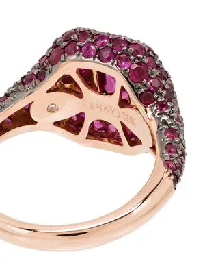 Shay 18k Ruby Y Ring - Pink