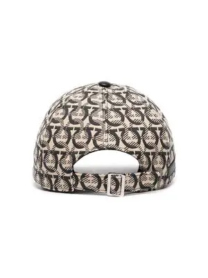 FERRAGAMO Interlocking Gancini Print Baseball Cap