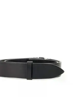 ORTIGNI Leather Belt - Black